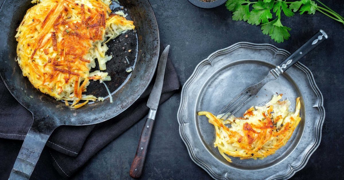 Healthy Baked Potato & Zucchini Rosti Recipe | No Money No Time