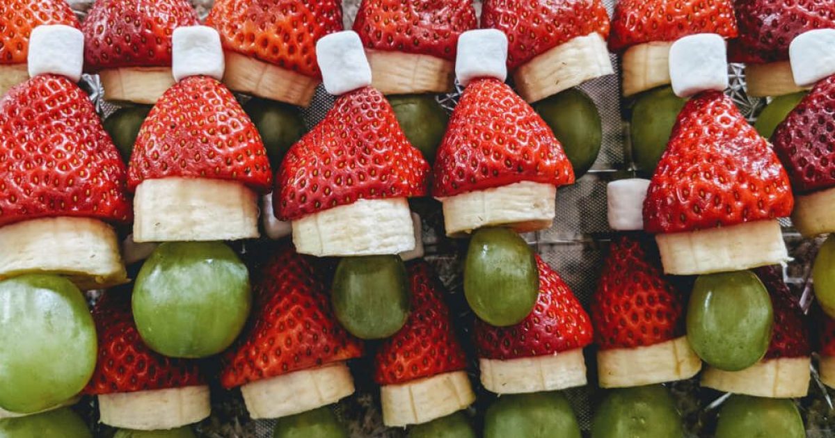 Healthy Christmas Santa Fruit Snack Recipe | No Money No Time